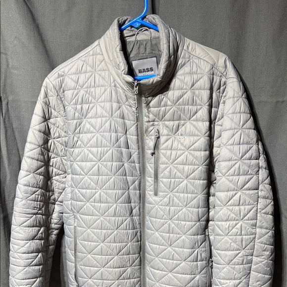 Bass | Jackets & Coats | Bass Mens Light Gray Quilted Puffer Jacket ...